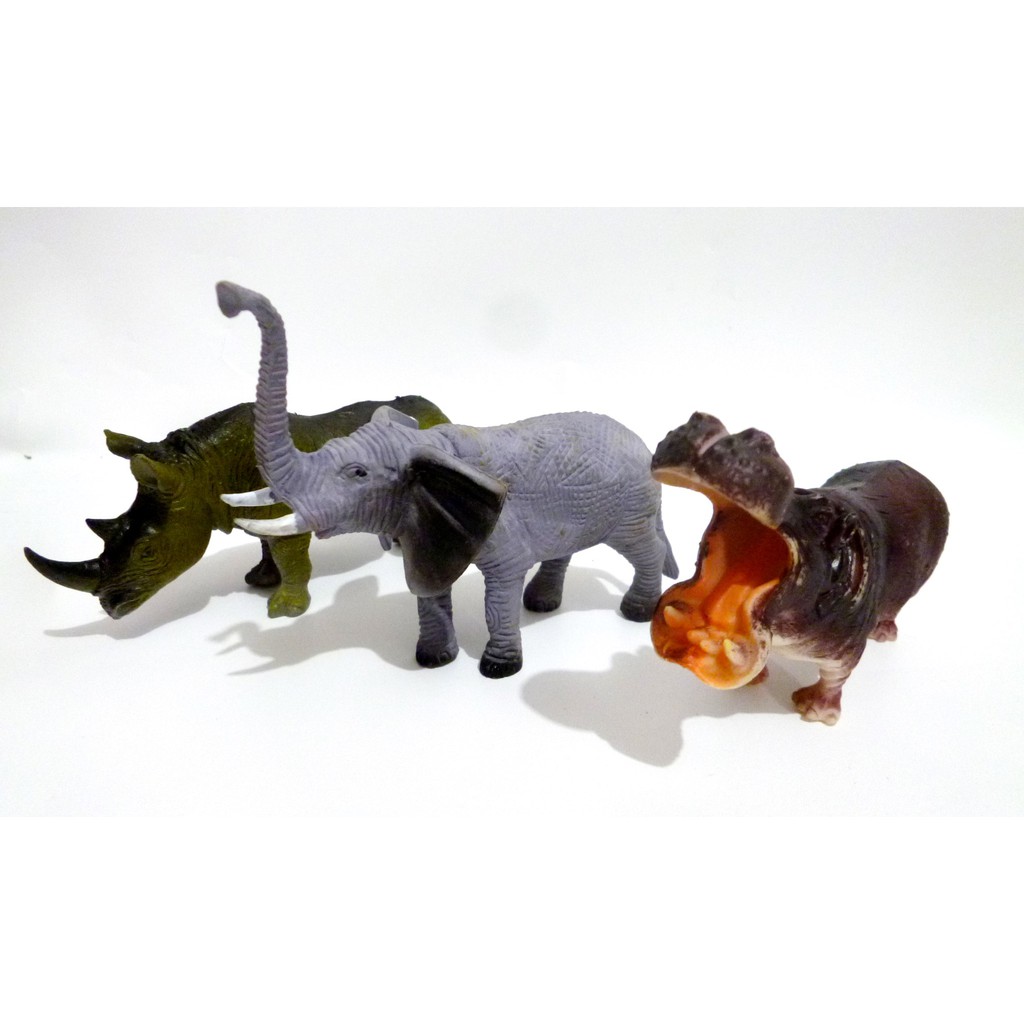 Jual Action Figure Hewan Wild Animals Animal Import Badak Gajah Kuda ...