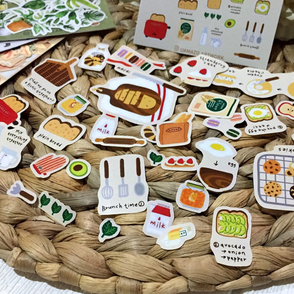 Jual Sticker Tumblr / Breakfast / Sticker Pack / Sticker Lucu / Sticker ...