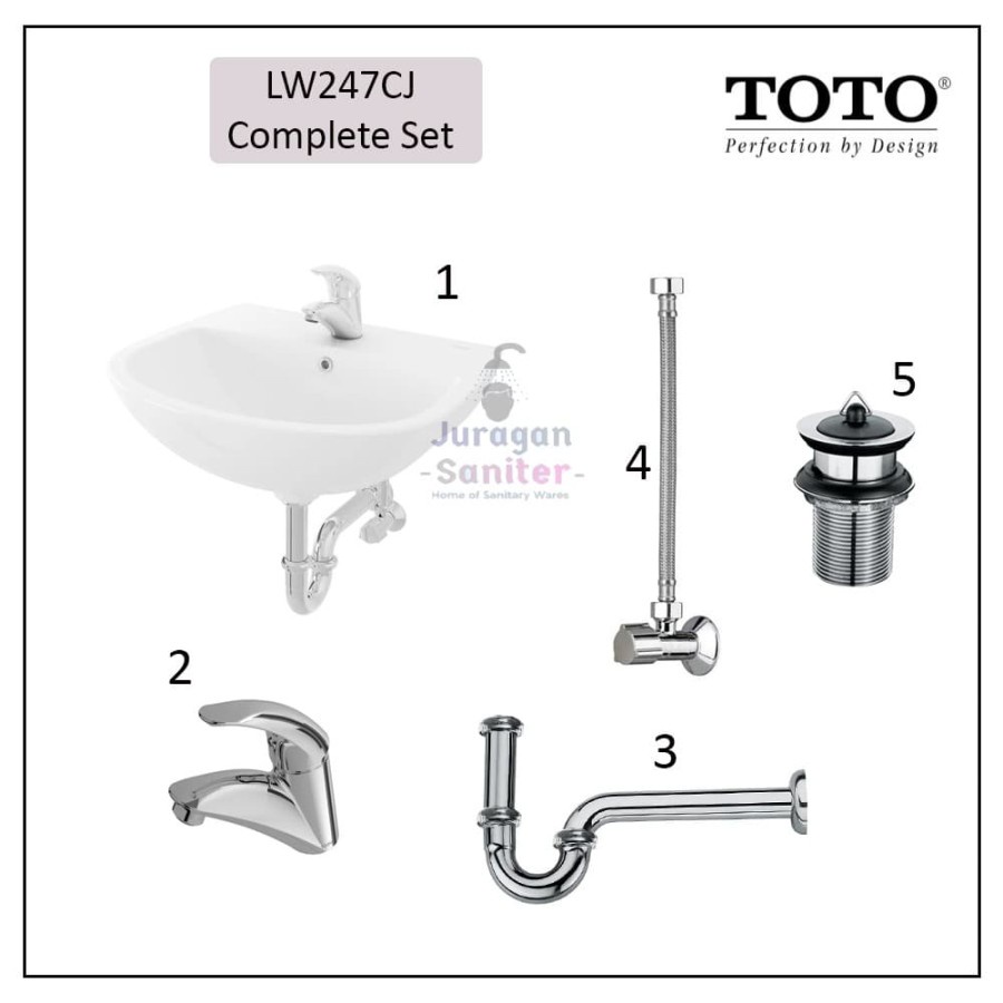 Jual Toto LW247CJ Complete Set Washtafel Gantung | Shopee Indonesia