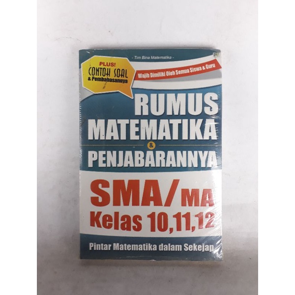 Jual Rumus Matematika & Penjabarannya SMA/MA Kelas 10,11,12 pintar ...