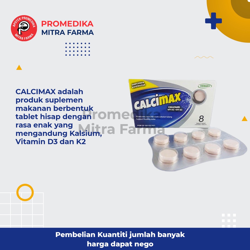 Jual Naturline Calcimax 8's Tablet / Box / Kalsium Tulang, Vitamin D3 ...