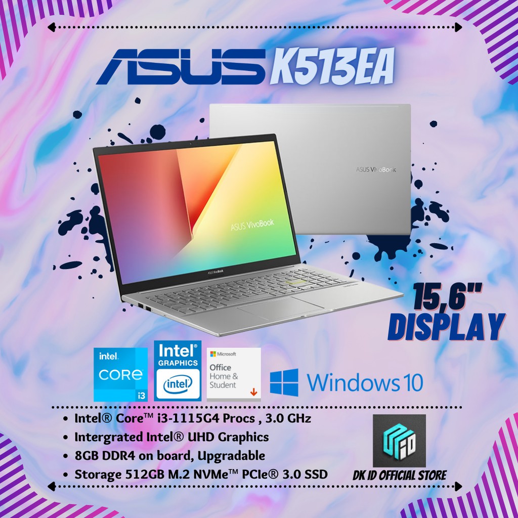 Jual Asus K513EA / Core i3 - 1115G4 /8GB/512GBSSD/WIN10/OHS2019 ...