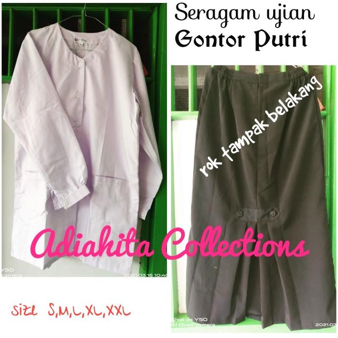 Jual Seragam Putih-Hitam standar Gontor Putri | Shopee Indonesia