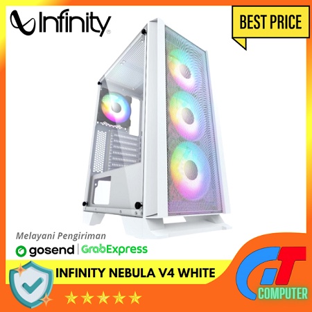 Jual Casing INFINITY NEBULA V4 WHITE Tempered Glass - ATX, mATX Gaming ...