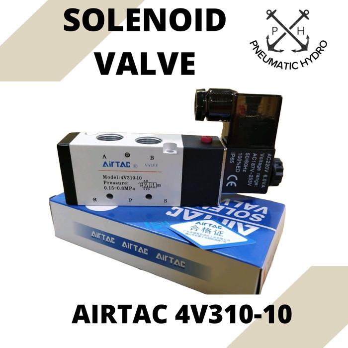 Jual Katup Selenoid Valve 5/2 Way Single Airtac 4V310-10 | Shopee Indonesia