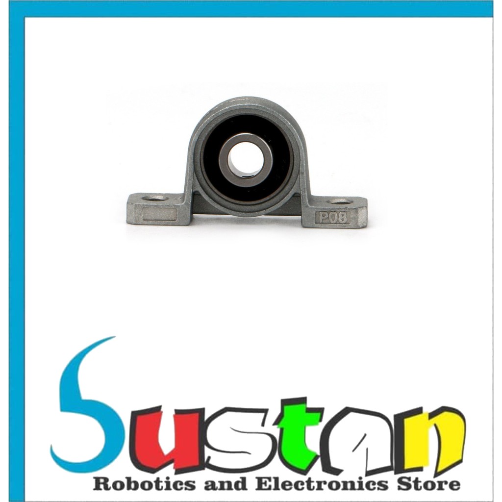 Jual KP08 Zinc Alloy 8mm Diameter Pillow Block Mounted Ball Bearing ...