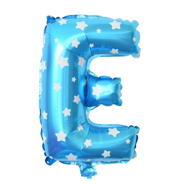 Jual DINOSO Balon Foil Huruf Biru 16 Inch 40cm A-Z Angka Biru 0-9 Biru ...