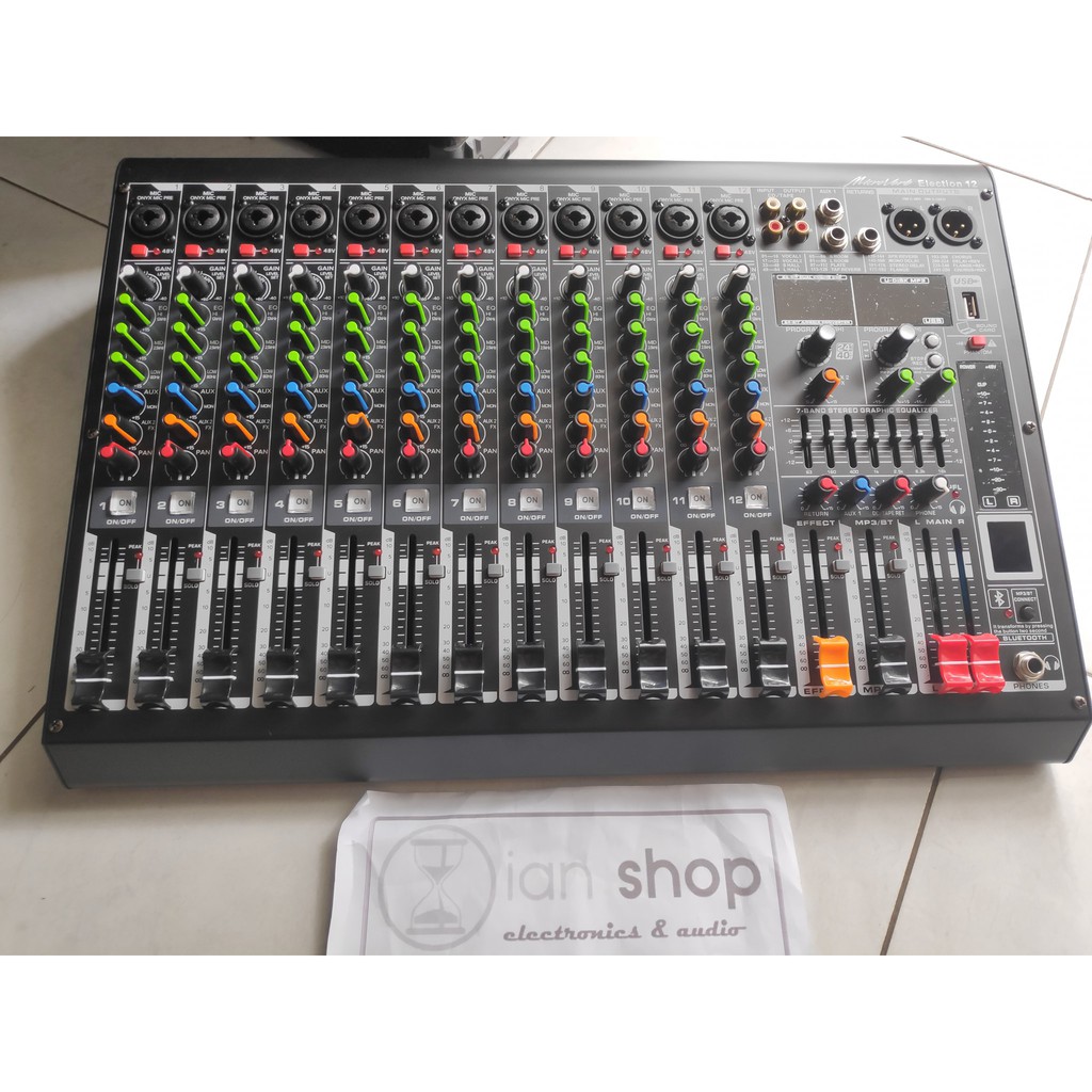 Jual Mixer Audio Microverb Election12 Election 12 By Alesis 12 Channel Full Mic Efek 256 Digital ...
