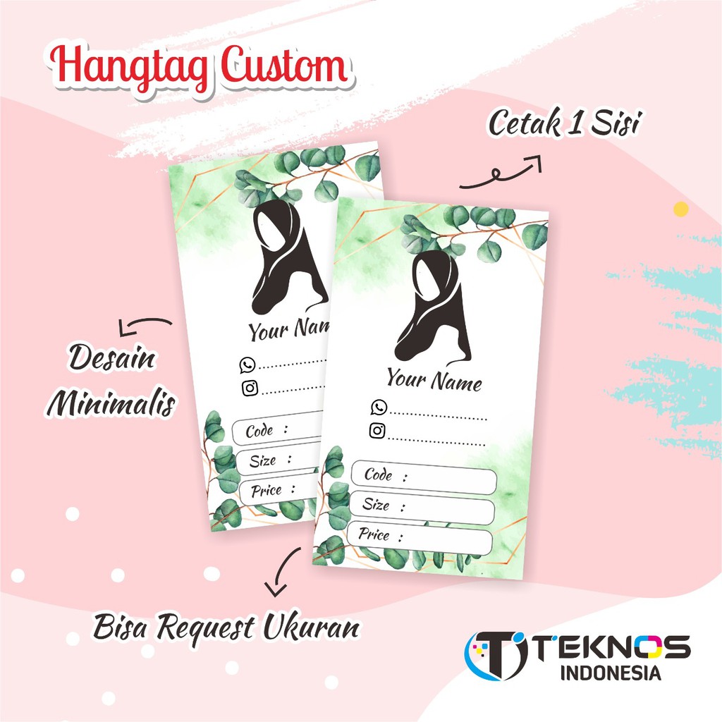 Jual HANGTAG HANG TAG HANTAG LABEL HIJAB BAJU JILBAB CUSTOM MURAH ...