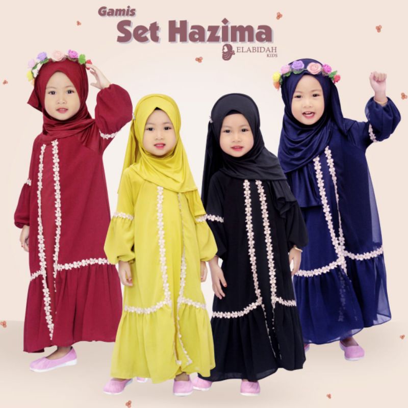 Jual El Abidah Gamis Couple Set Hazima 1 sampai 15 tahun | Shopee Indonesia