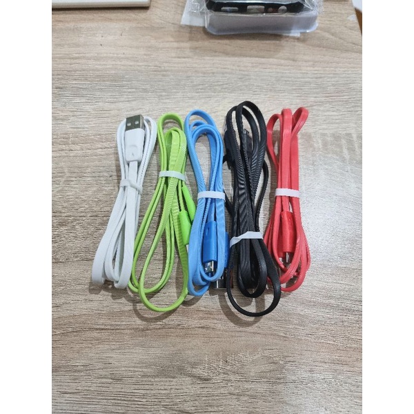 Jual PROMO Kabel Data 1Meter Gepeng Warna Warni | Shopee Indonesia