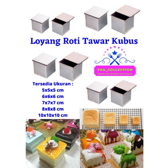 Jual Loyang Roti Tawar Kubus / Loyang Loaf Pan / Loyang Roti Tawar ...