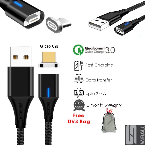 Jual Kabel Data Fast Charging Micro USB Android Upto 3A Magnetic ...