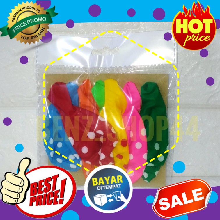 Jual Balon Motif Polkadot, Bunga Ukuran Besar Tebal Cocok untuk ...