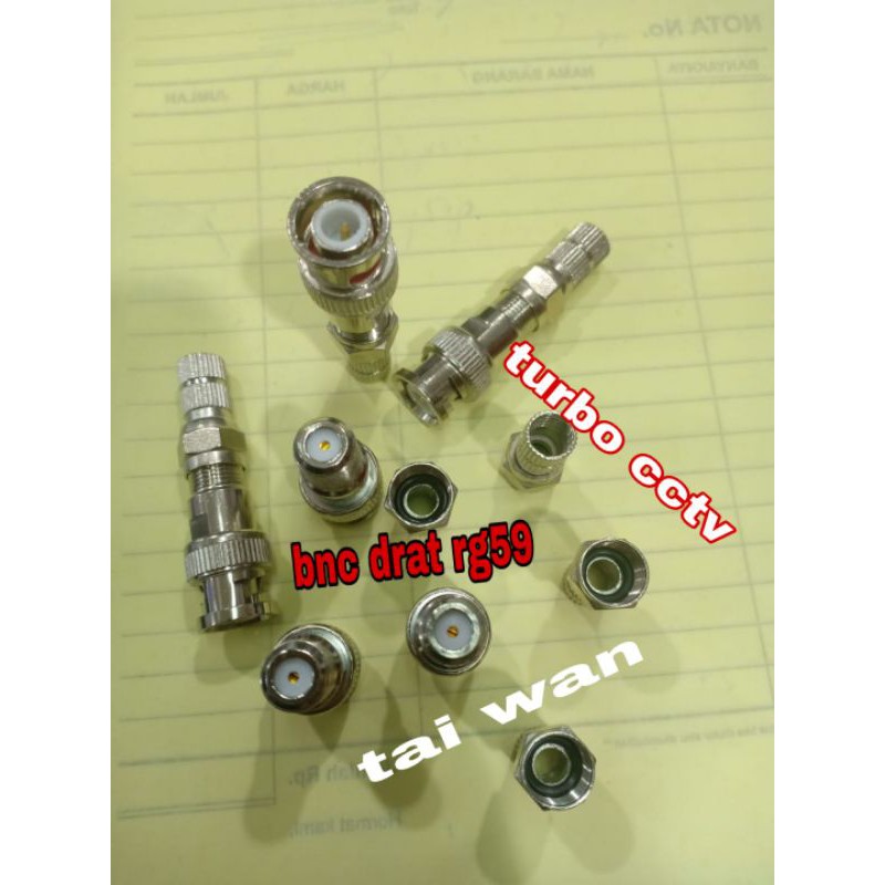 Jual Konektor BNC DRAT TAIWAN / Jack CCTV RG 59 / RG 6 | Shopee Indonesia