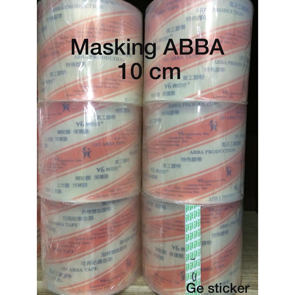 Jual TRANSFER / MASKING TAPE ABBA 10 cm x 110 yard laminasi cutting sticker stiker 10cm | Shopee ...