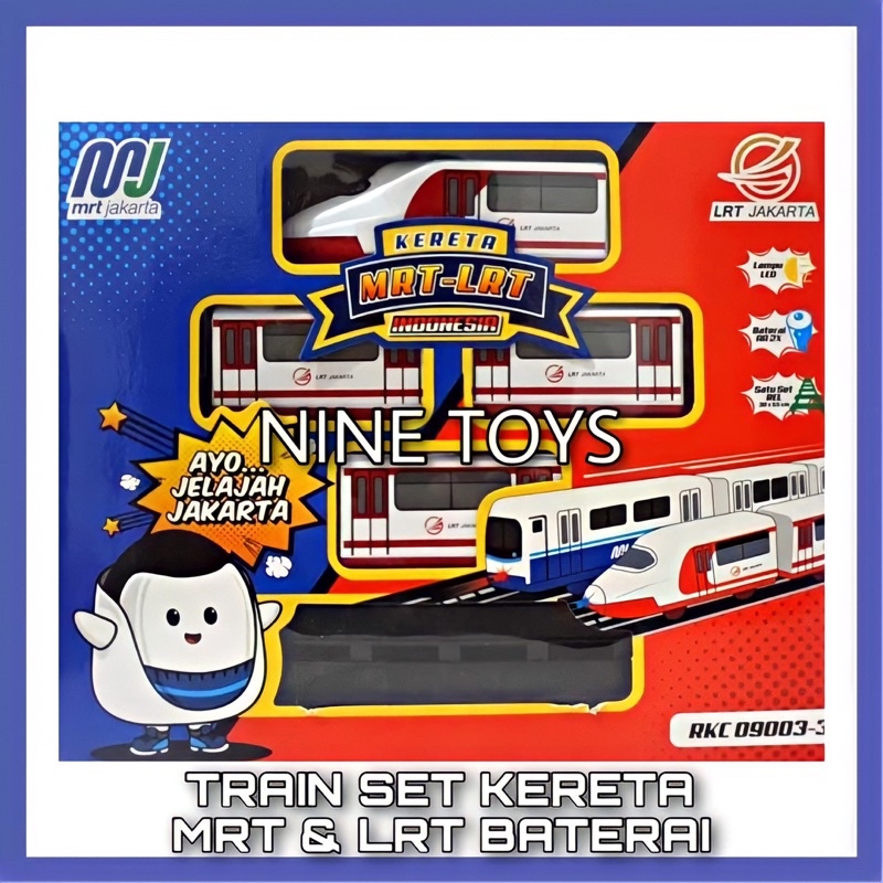 Jual [FREE BATERAI] MAINAN ANAK KERETA MRT DAN LRT TRAIN SET KERETA ...
