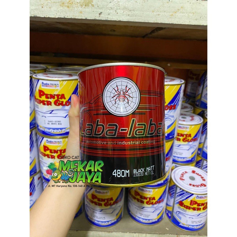 Jual Cat Duco Laba Laba 480M Black Matt 200cc dan 1KG | Shopee Indonesia
