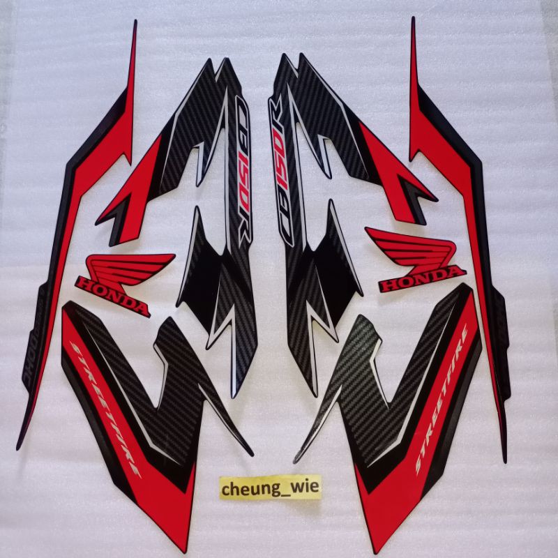 Jual striping stiker lis body honda CB150R Streetfire Led 2017 akhir ...