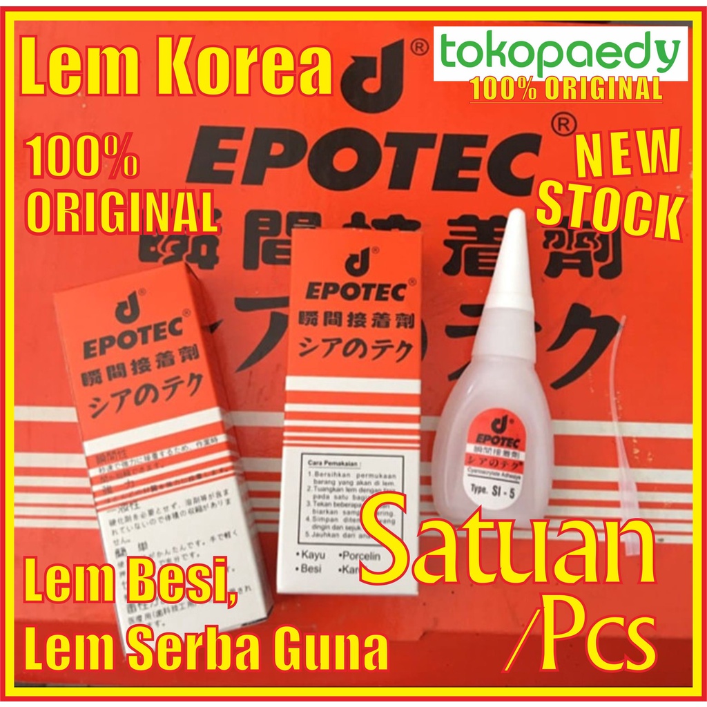 Jual Lem Besi, Lem Serba Guna EPOTEC Lem Korea 100% ORIGINAL /Lem Setan - New Stock Kualitas ...