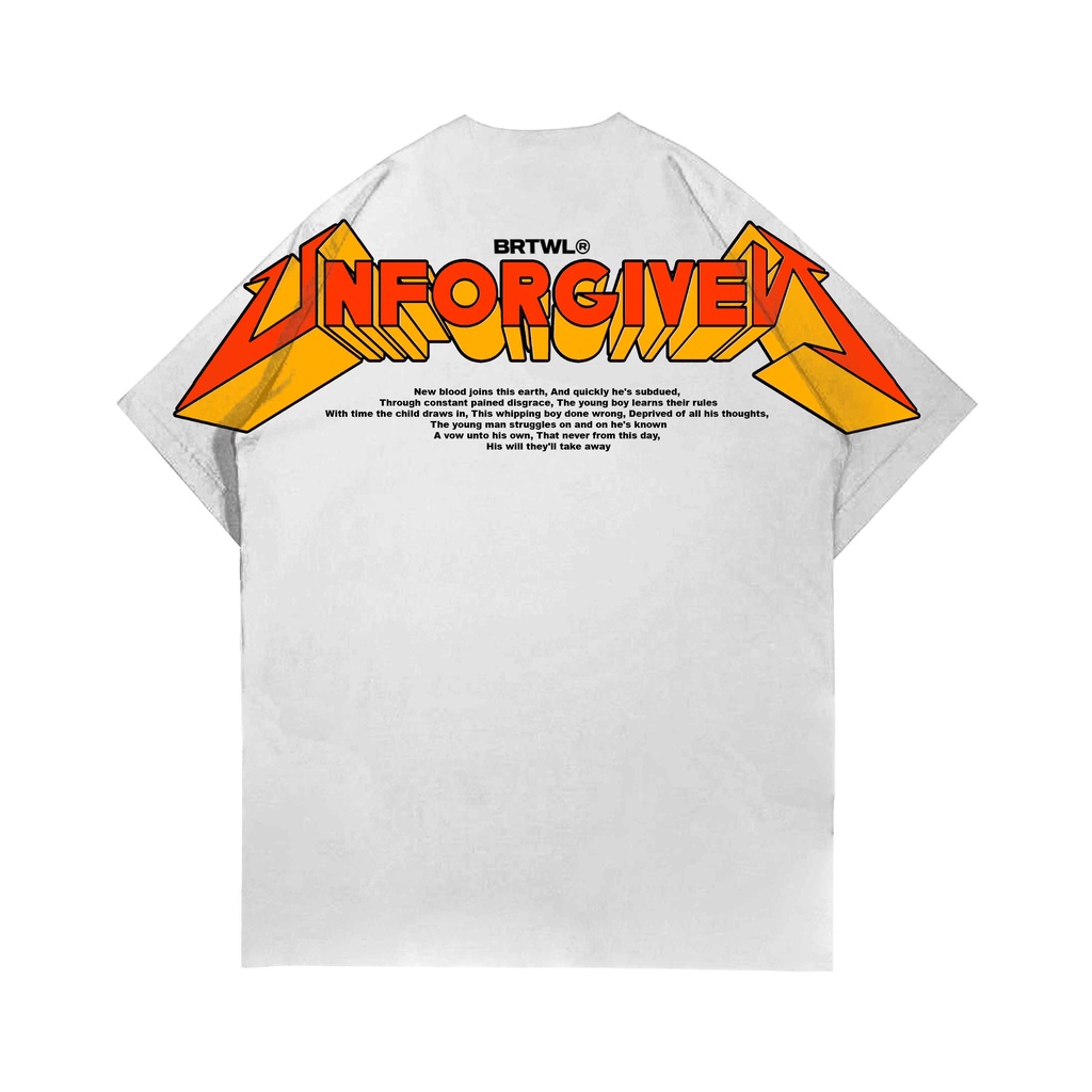 Jual BRTWL | KAOS OVERSIZE | UNFORGIVEN WHITE | Shopee Indonesia