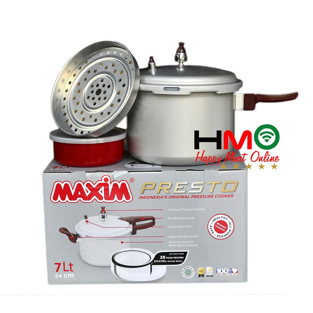 Jual Panci Presto Maxim 7 Liter Diameter 24 CM Pressure Cooker Maxim 7 Liter | Shopee Indonesia