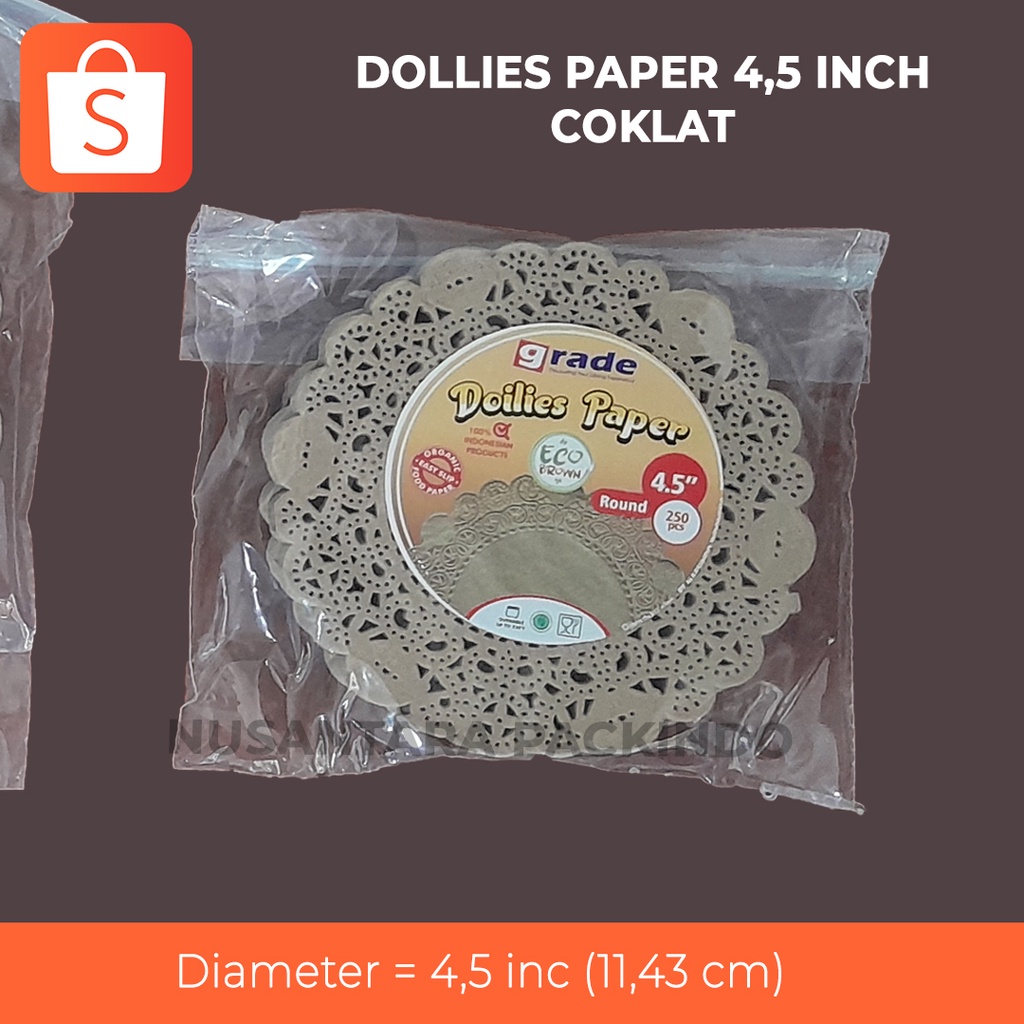 Jual Kertas Renda Doilies Paper 4,5 Inch Coklat (250 Pcs) | Shopee ...