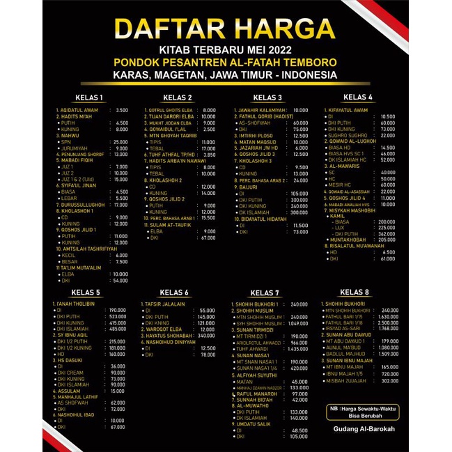 Jual Kitab Ponpes Alfatah temboro | Shopee Indonesia
