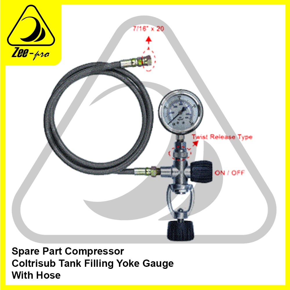 Jual Spare Part Compressor Coltrisub Tank Filling Yoke Gauge Scuba ...
