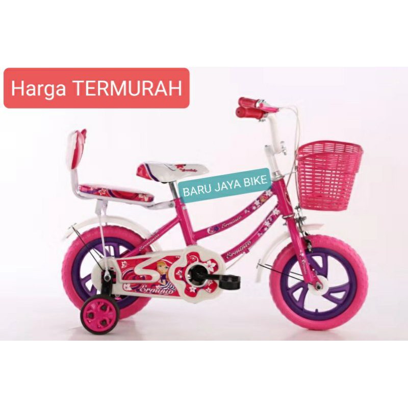 Jual SEPEDA ANAK CEWEK 12 INCH ERMINIO BAN BUSA | Shopee Indonesia