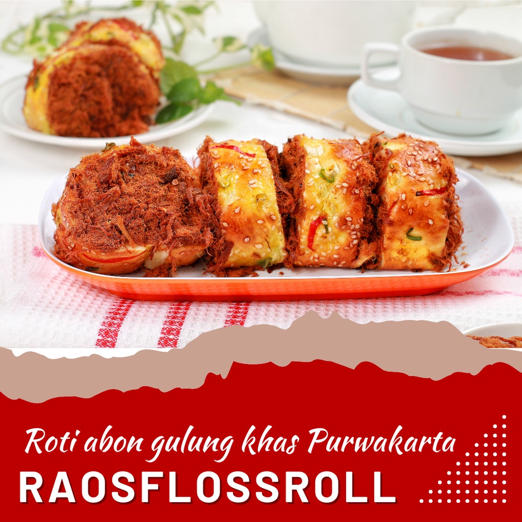 Jual Roti Abon Gulung RAOS FLOSSROLL Empuk Rotinya Berlimpah Abonnya ...
