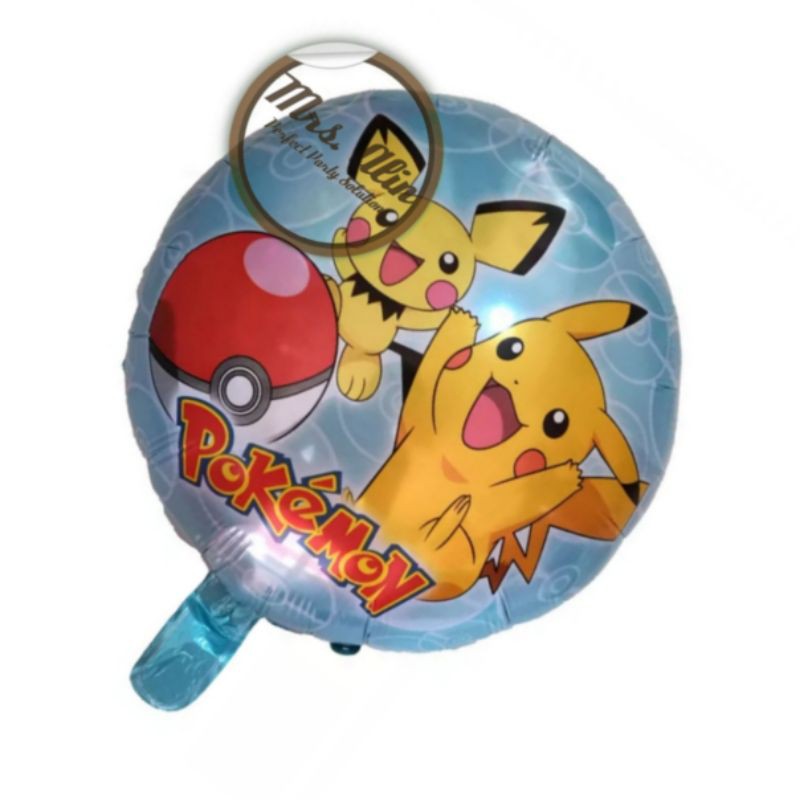 Jual Balon Pikachu / Balon Pokemon / Balon Bulat Happy Birthday / Balon ...
