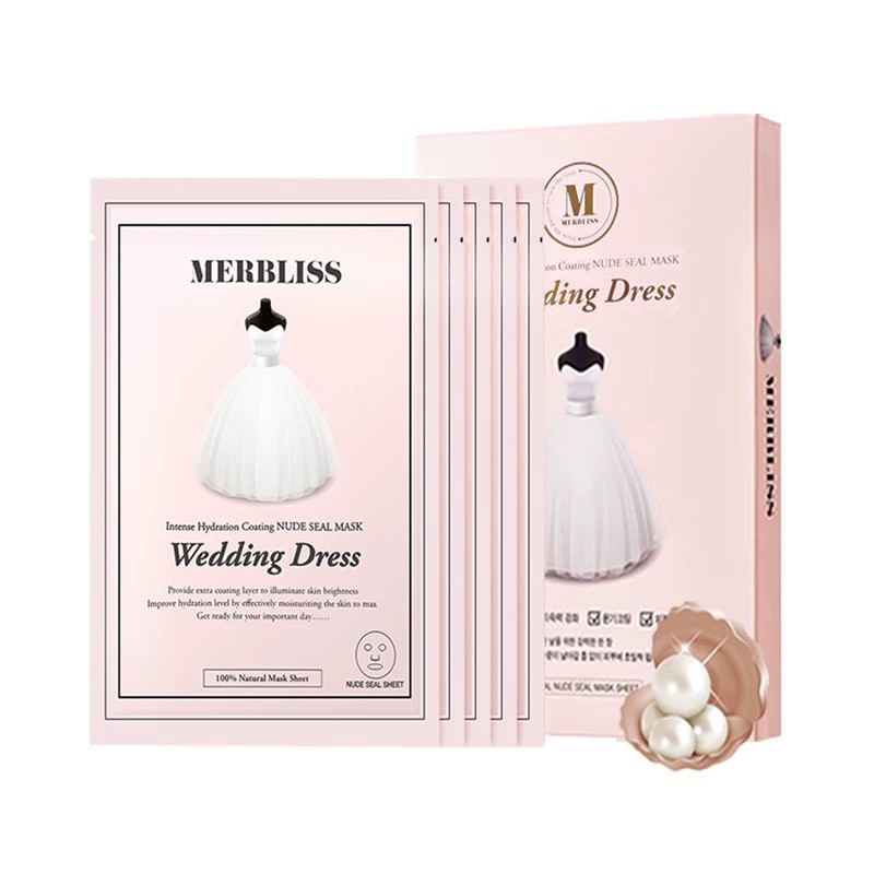 Jual Merbliss Wedding Dress, Intense Hydration Coating Nude Seal Mask ...
