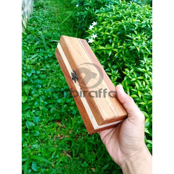 Jual kotak kayu tempat pena wooden pen box | Shopee Indonesia