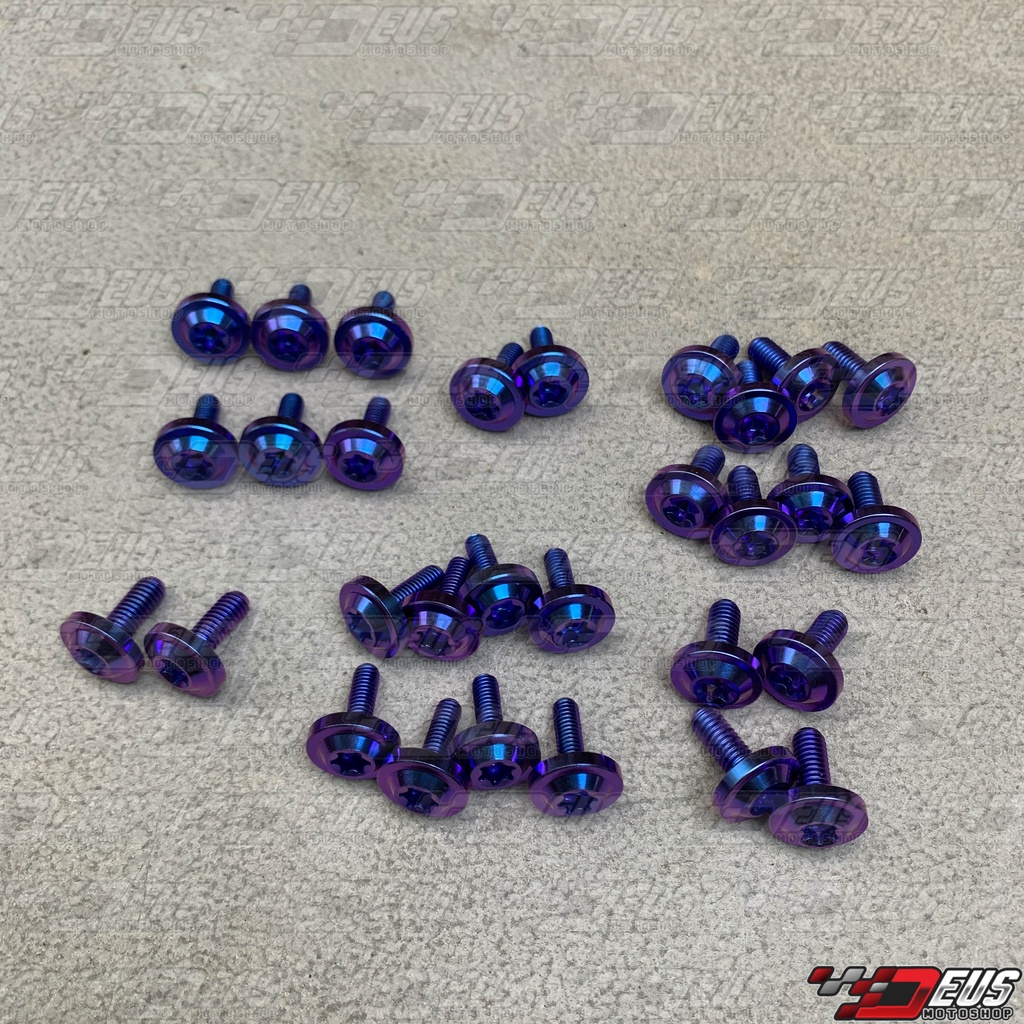 Jual Paket Baut Titanium Set Full Body Ninja RR / Bodi Windshield Fairing | Shopee Indonesia