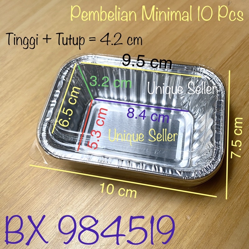 Jual Aluminium Foil Cup BX 984519 + Tutup Mika Bestfresh / Alufoil Tray BX 984519 Tanpa Tutup ...