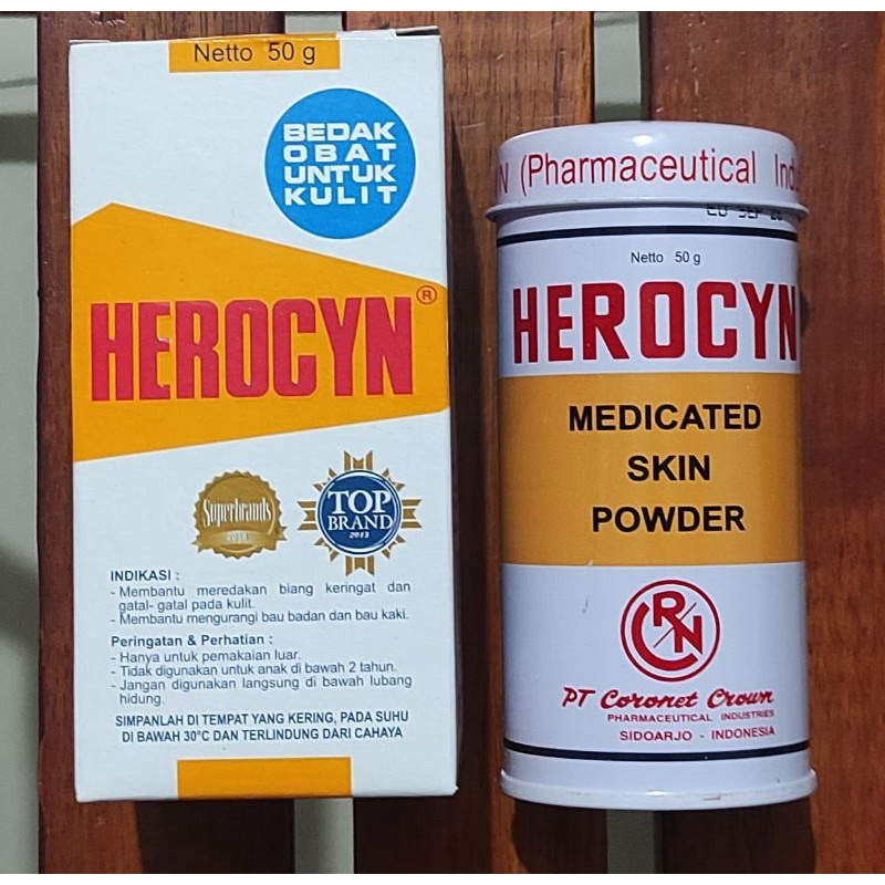 Jual Bedak Herocyn Dewasa Kaleng 50 Gram / Biang Keringat / Gatal-Gatal ...