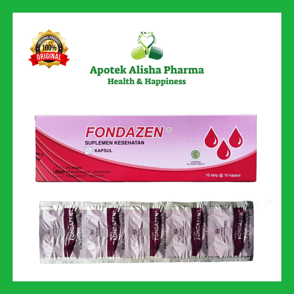 Jual Fondazen Kapsul Box isi 100 Multivitamin Zat Besi Untuk Anemia Ibu ...