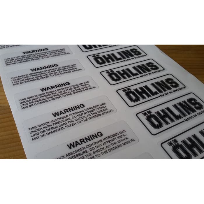 Jual Sticker Tabung Shock Ohlins Original Look alike | Shopee Indonesia