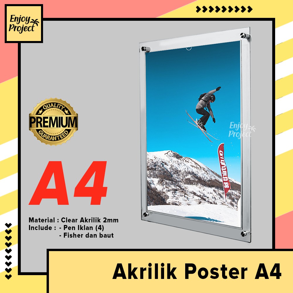 Jual AKRILIK POSTER | BINGKAI | DISPLAY | FRAME FOTO | PAJANGAN | DEKORASI | UKURAN A4 | Shopee ...