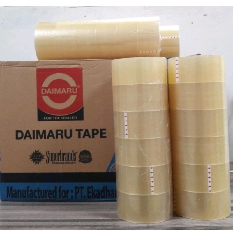 Jual Lakban Daimaru tebal OPP tape super Murah ready Bening / coklat bisa campur Original Asli ...