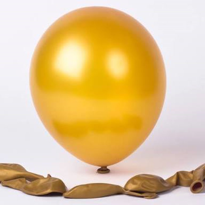 Jual Balon Metalic Emas GOLD Orange 12inch isi 100 (Balon Polos Latek ...