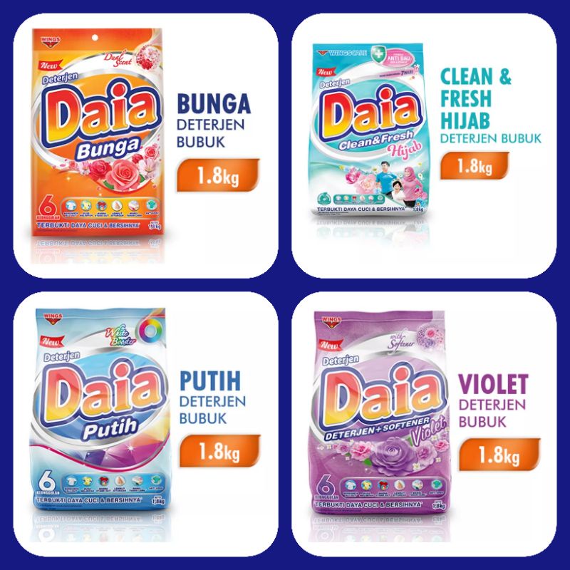 Jual DAIA detergent 1.6 kg | Shopee Indonesia