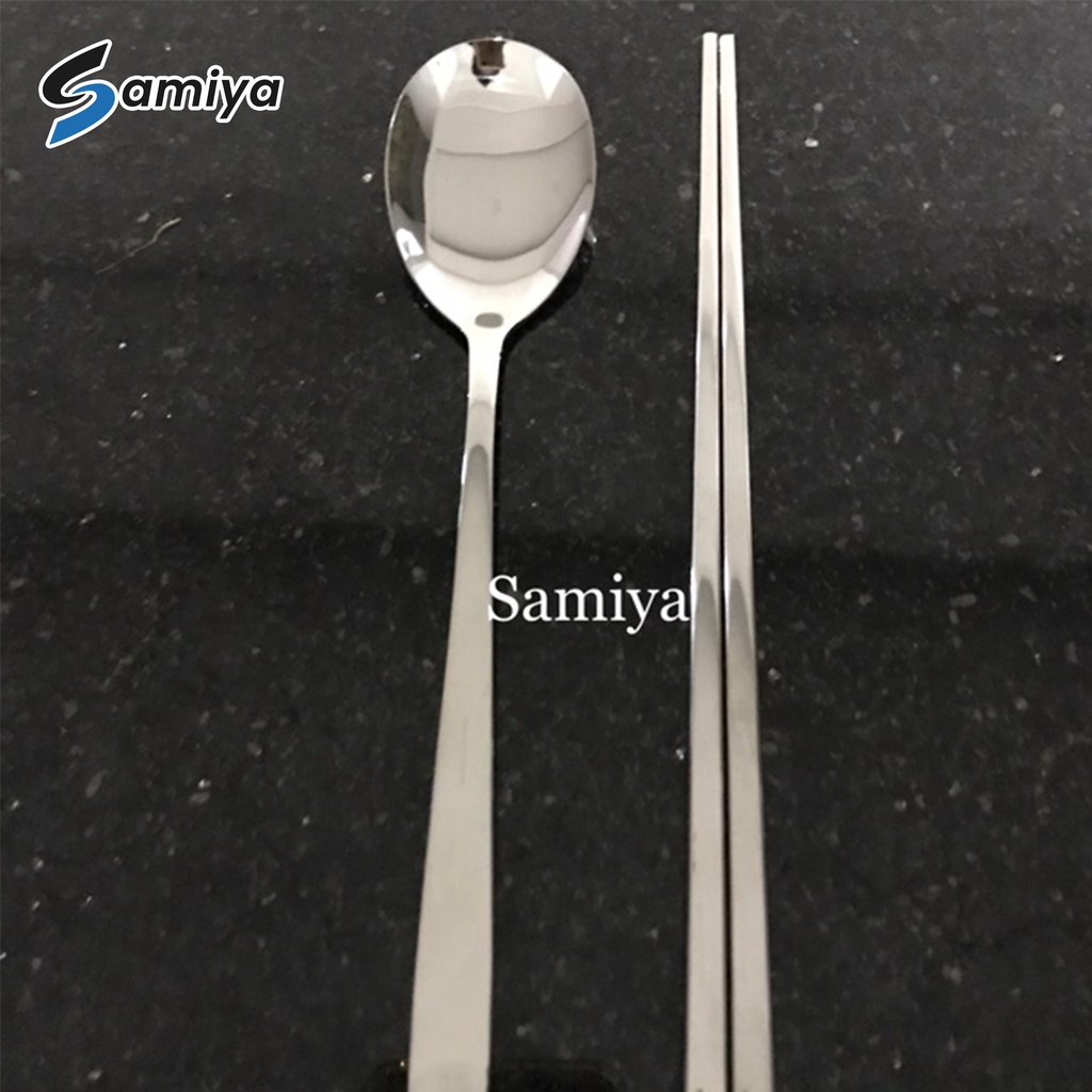 Jual Sendok sumpit korea stainless / chopstick spoon korea stainless ...