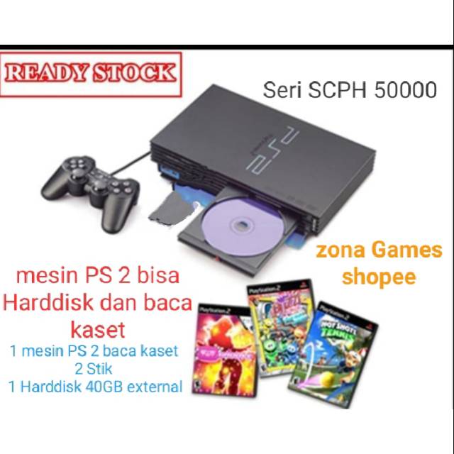 Jual PlayStation PS2 PS 2 hardisk dan baca kaset(Console SCPH 50000 ...