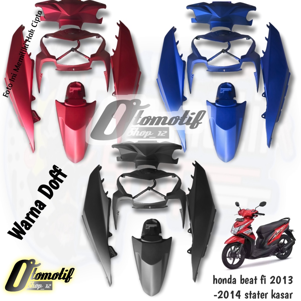 Jual Cover body full halus Honda beat fi hitam doff 2013 2014 2015 2016 ...