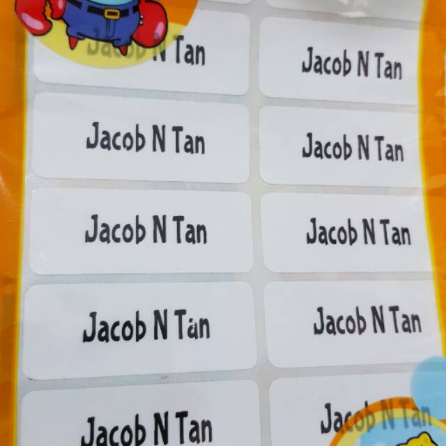 Jual Label nama waterproof polos warna putih | Shopee Indonesia