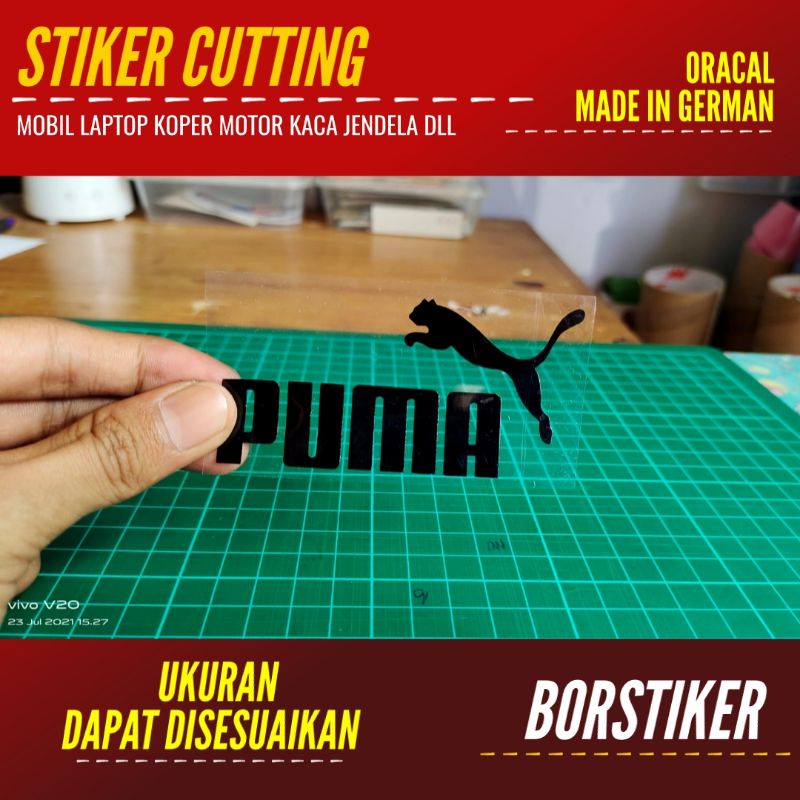 Jual STIKER PUMA | STICKER CUTTING BAHAN ORACAL CUSTOM LOGO | Shopee ...