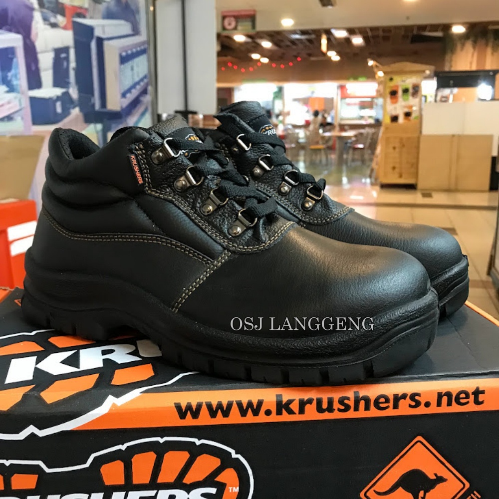 Jual Sepatu safety Krushers Florida Black / Brown / Safety Shoes ...