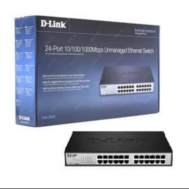 Jual Switch Hub D-Link 24 Port Gigabit Unmanaged Dlink DGS-1024C Switch ...